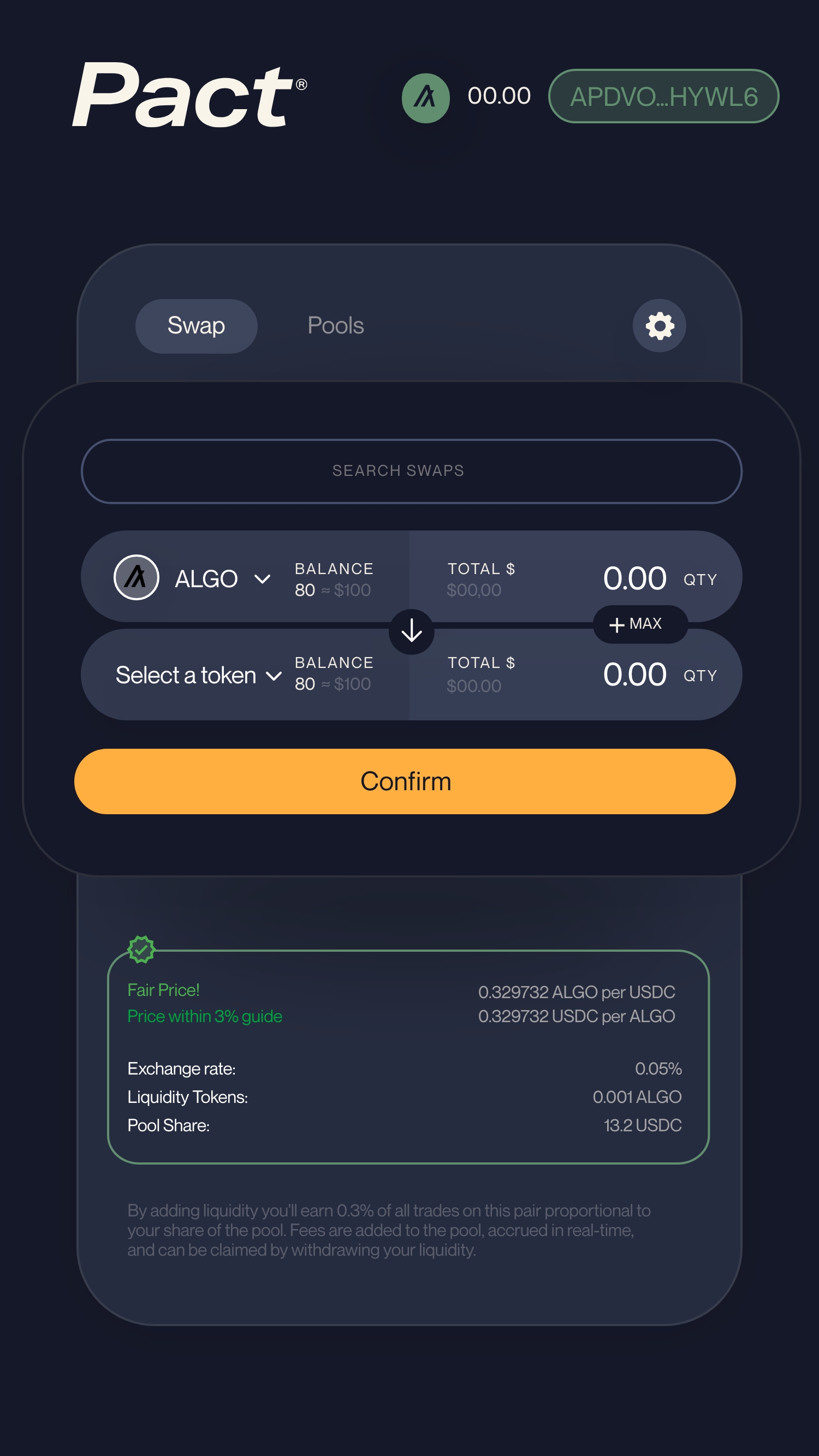 Pact | The home of liquidity on Algorand
